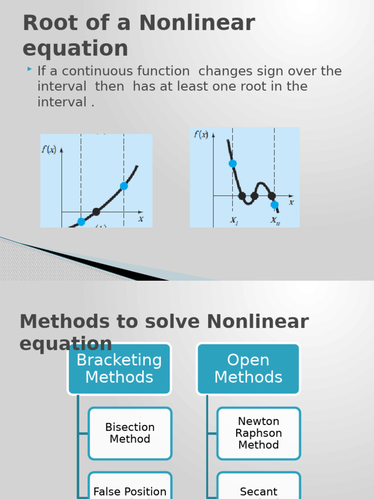 Lec 3 Roots of Nonlinear Equations and The Bisection Method | PDF