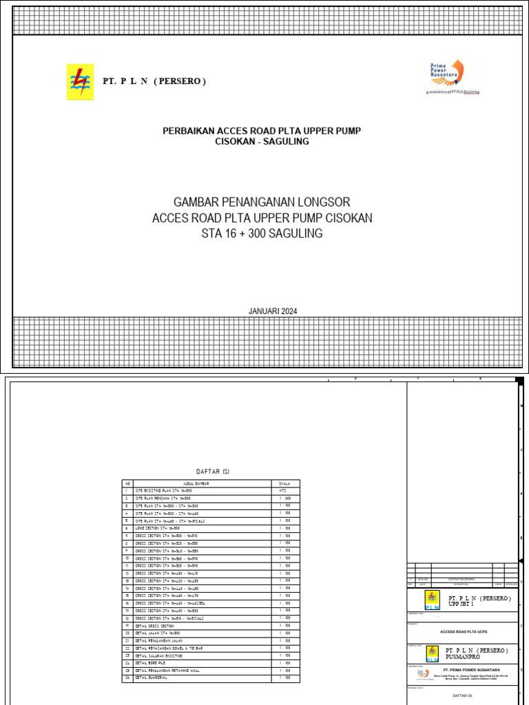 Contruction Drawing Sta 16+300 Saguling 27 Jan 2024 | PDF