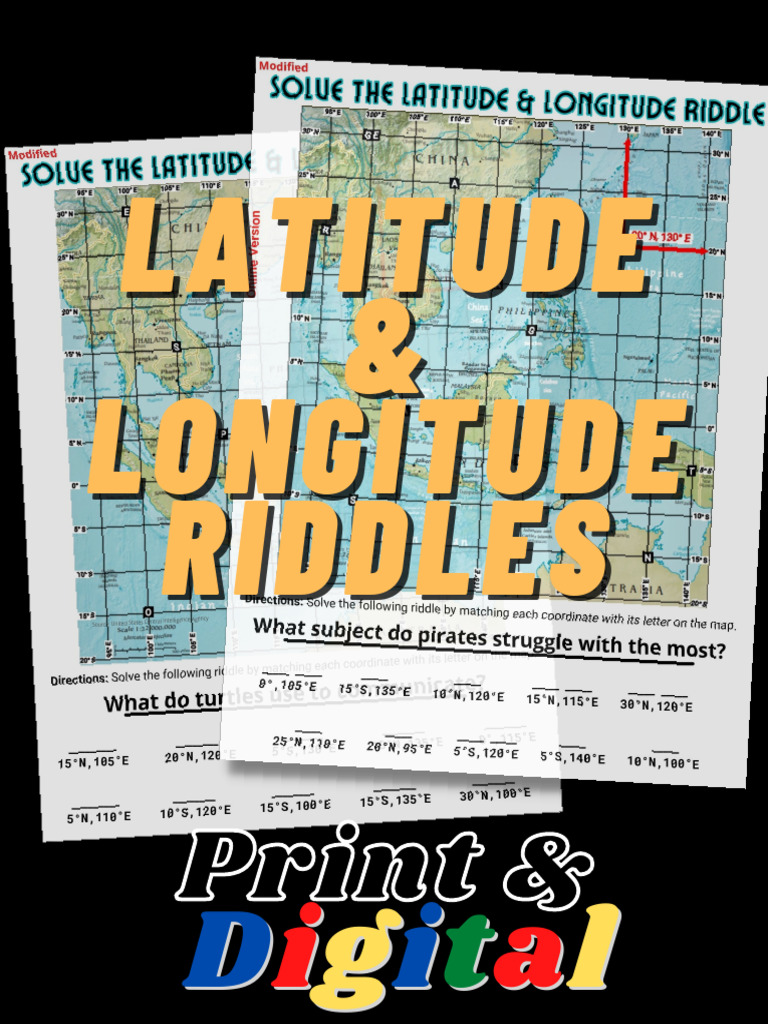 Latitude & Longitude Riddles | PDF