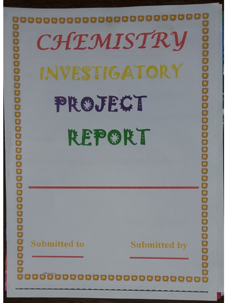 Chemistry Project | PDF