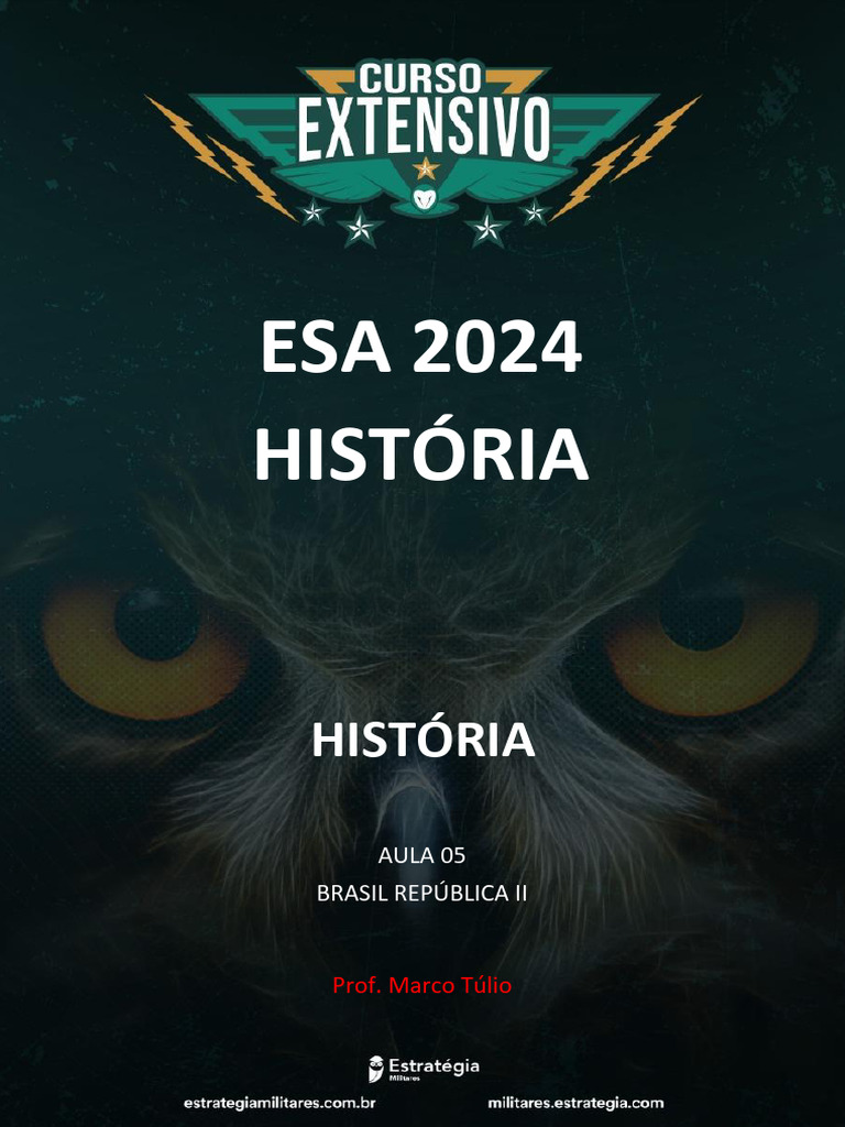Aula 05 - Esa 2024 - Brasil República Ii | PDF