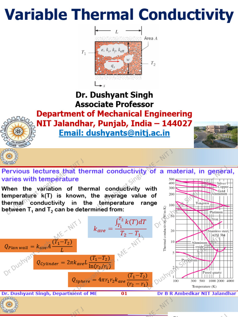 7 - Variation in Thermal Conductivity | PDF | Thermal Conduction ...