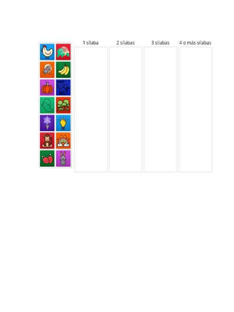 Ejercicios Clasificacion de Silabas | PDF