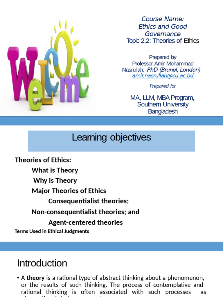 Topic 4 Theories of Ethics | PDF