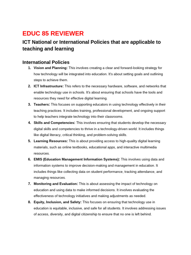 Educ 85 Reviewer | PDF