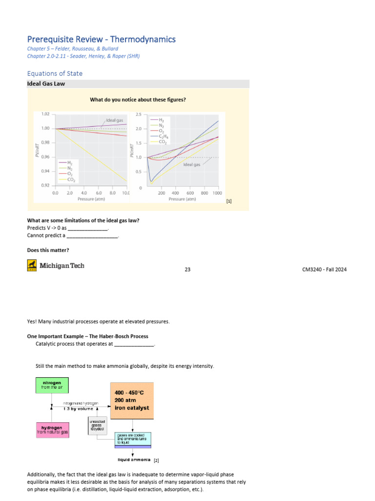 Handouts - 3 - Thermodynamics Review | PDF