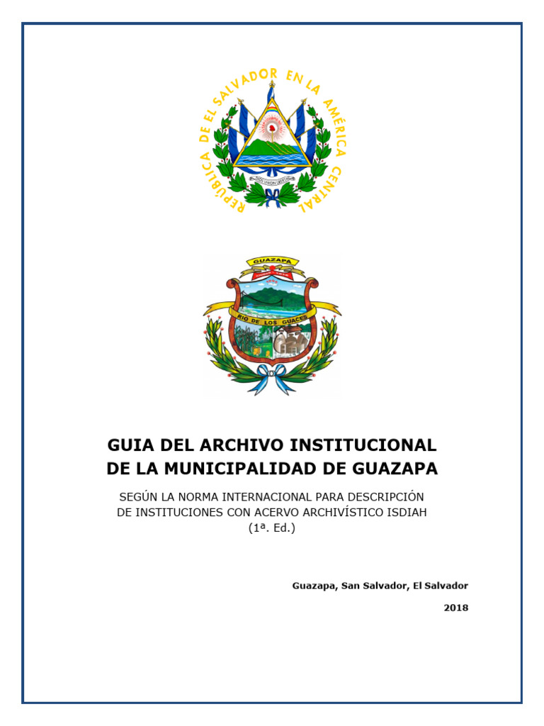 Guia de Archivo Institucional Ugda Alcaldia Municipal de Guazapa | PDF