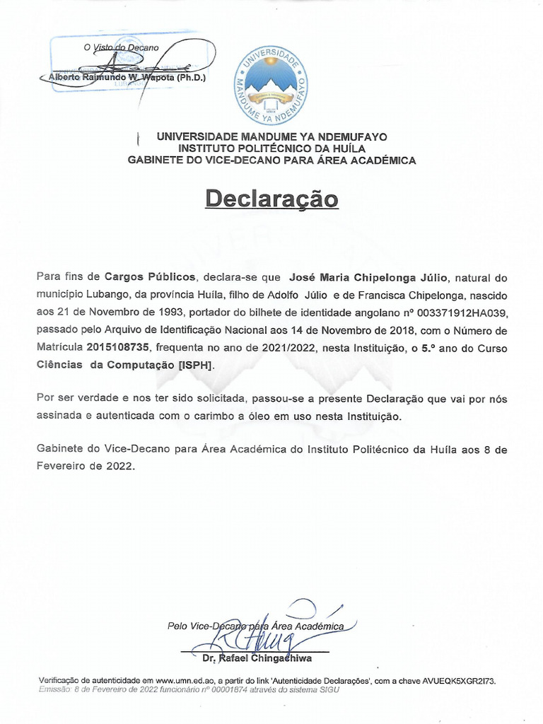 Decl. 5ºano | PDF