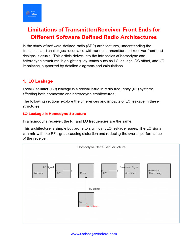 Limitation of Transmitter and Receiver | PDF