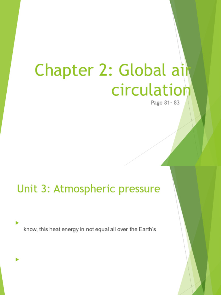 Chapter 2 Unit 3 & 4 - Global Air Circulation - Page 81-86 | PDF ...