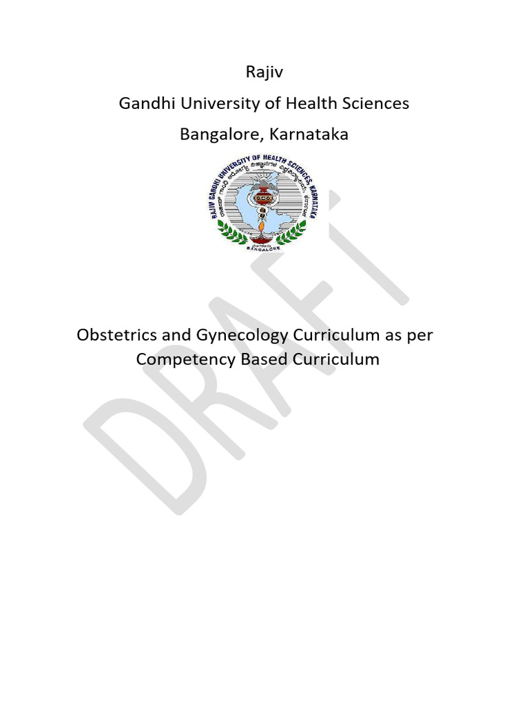 OBG Curriculum | PDF