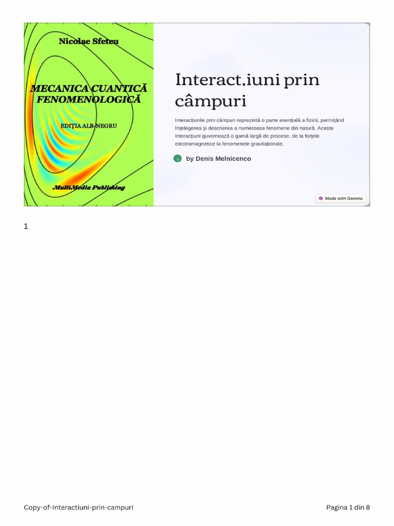 Interactiuni Prin Campuri | PDF