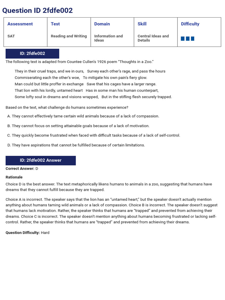 SAT Suite Question Bank - Results | PDF
