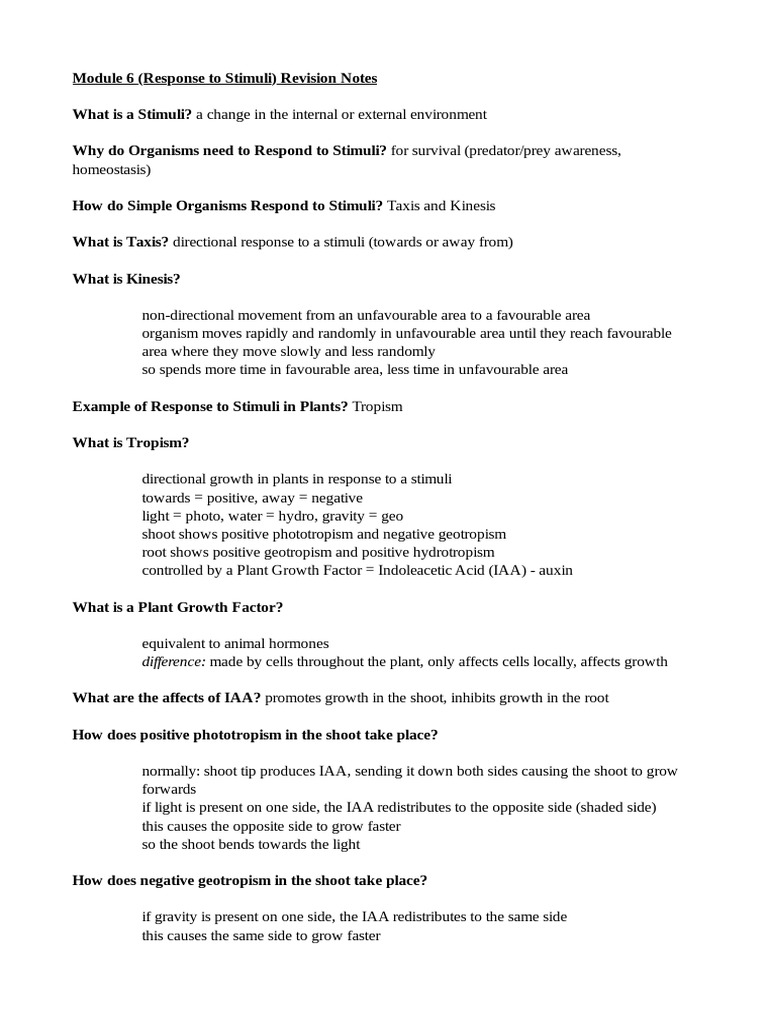 AQA Module 6 Revision Notes | PDF