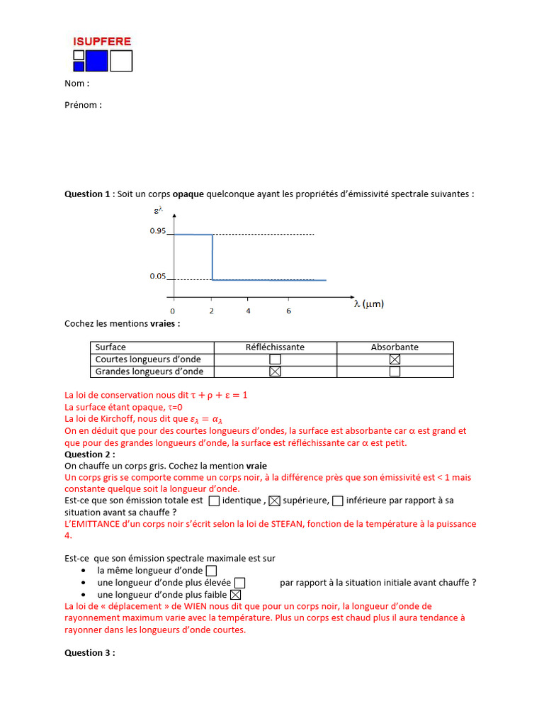 Exam RAN 2014 (Corrigé) Exemple | PDF