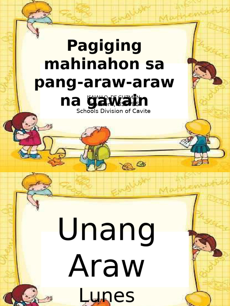Pagiging Mahinahon Sa Pang-Araw-Araw Na Gawain: Teacher I, BSSPES ...
