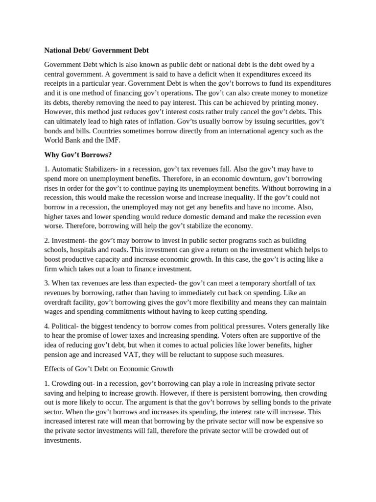 National Debt | PDF