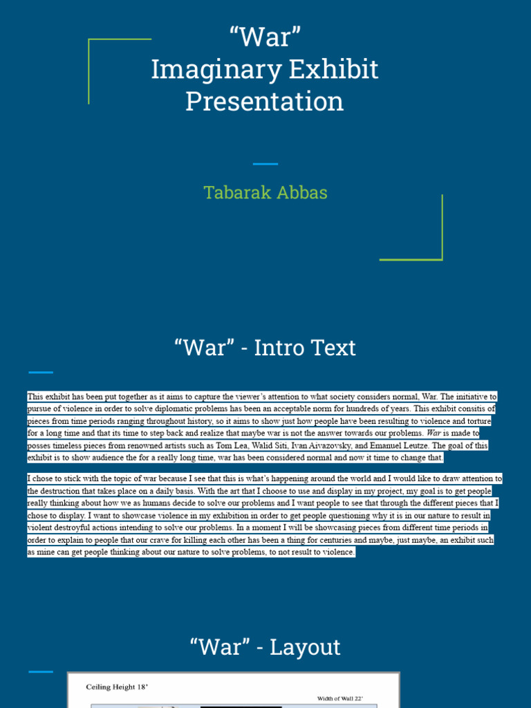 "War" Imaginary Exhibit Presentation | PDF