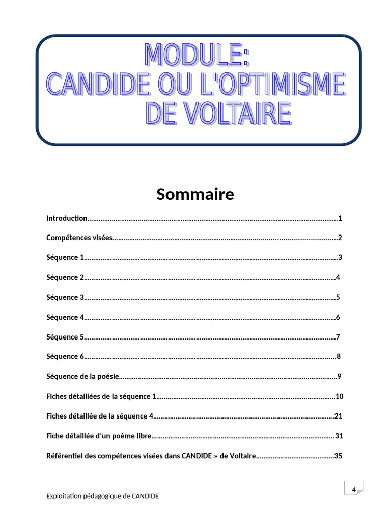 Module Candide 1 Pdf