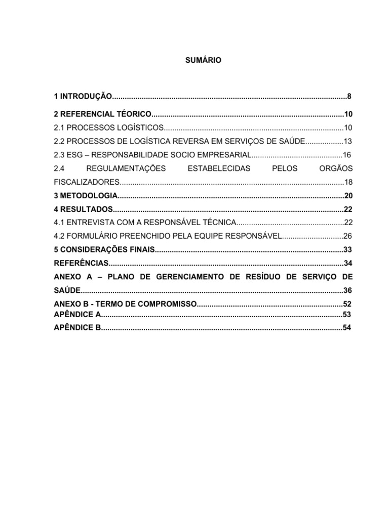 Sumário TCC | PDF
