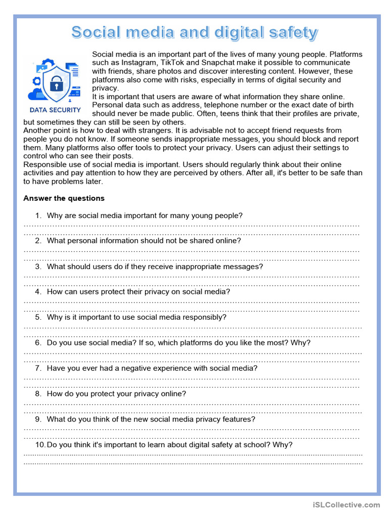 Easy Reading - Social Media and Digital Safety | PDF
