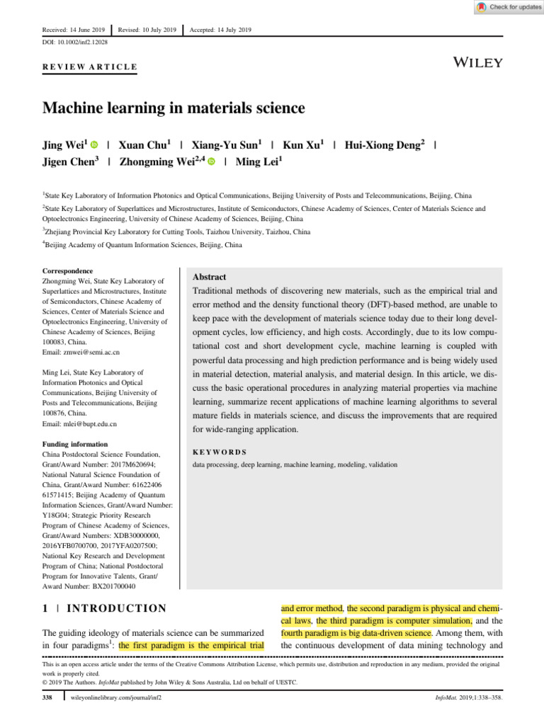 REVIEW-Machine Learning in Materials Science | PDF REVIEW-Machine Learning in Materials Science | PDF