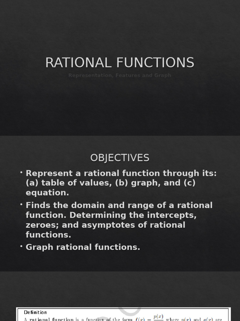 Rational Functions | PDF