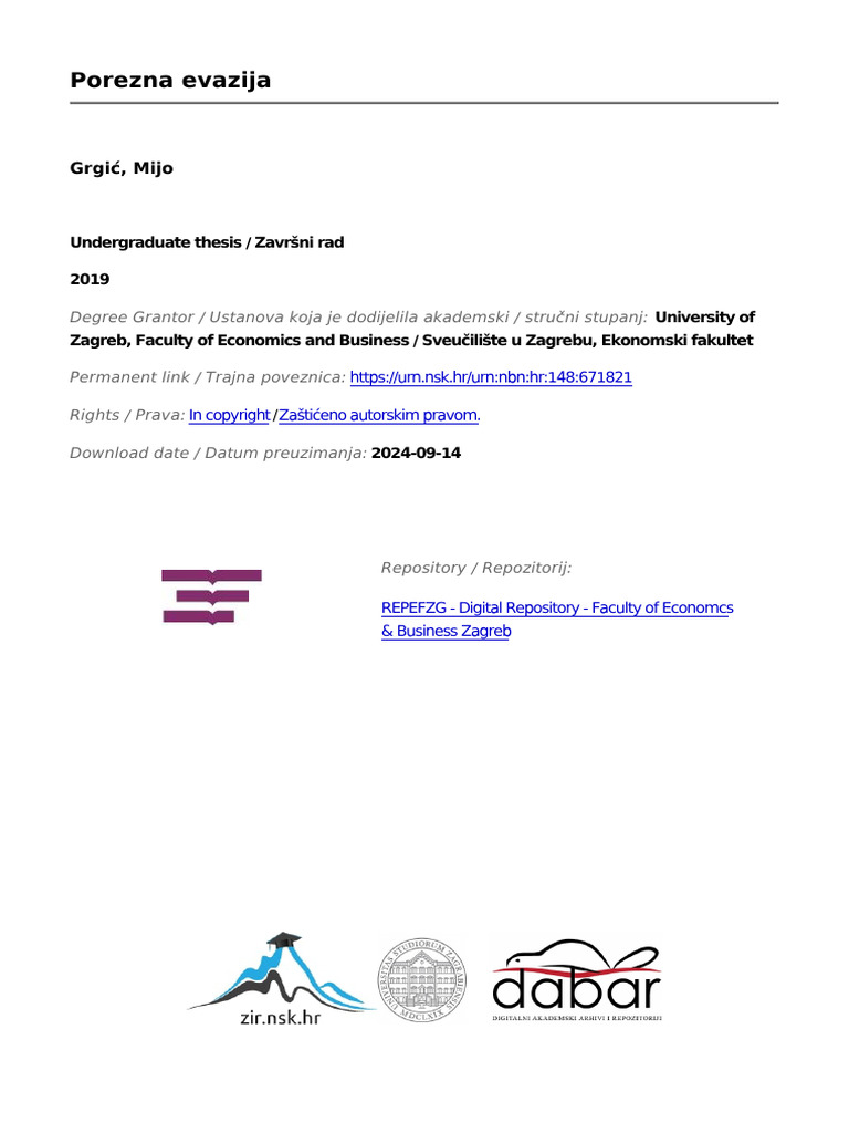 Porezna Evazija Rad | PDF