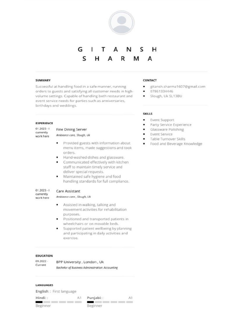 Gitansh CV | PDF
