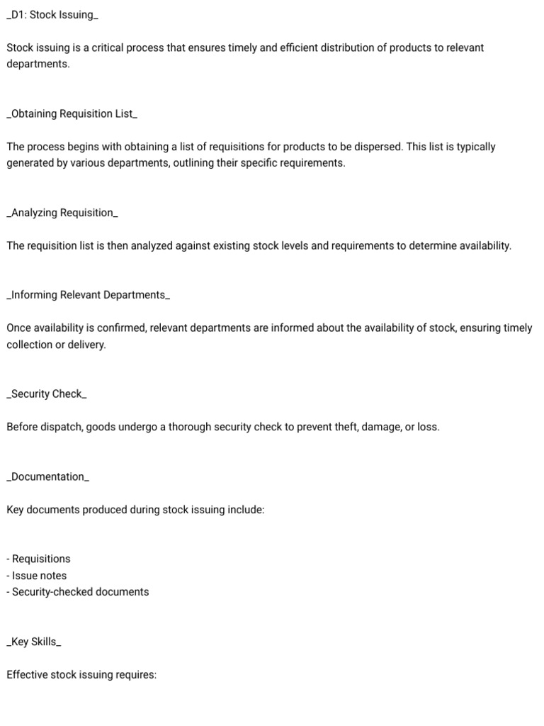 Stock Issuing Process and Best Practices | PDF