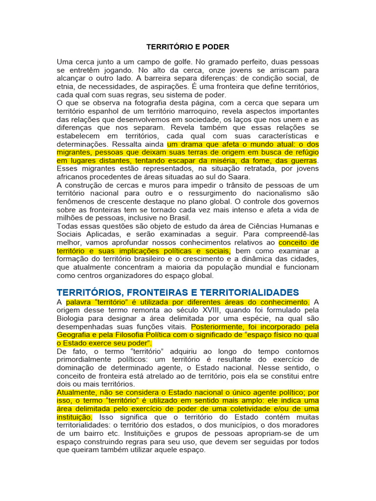 Território e Poder | PDF