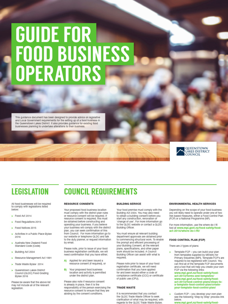 QLDC Food Business Setup Guide | PDF | Payments | Cheque