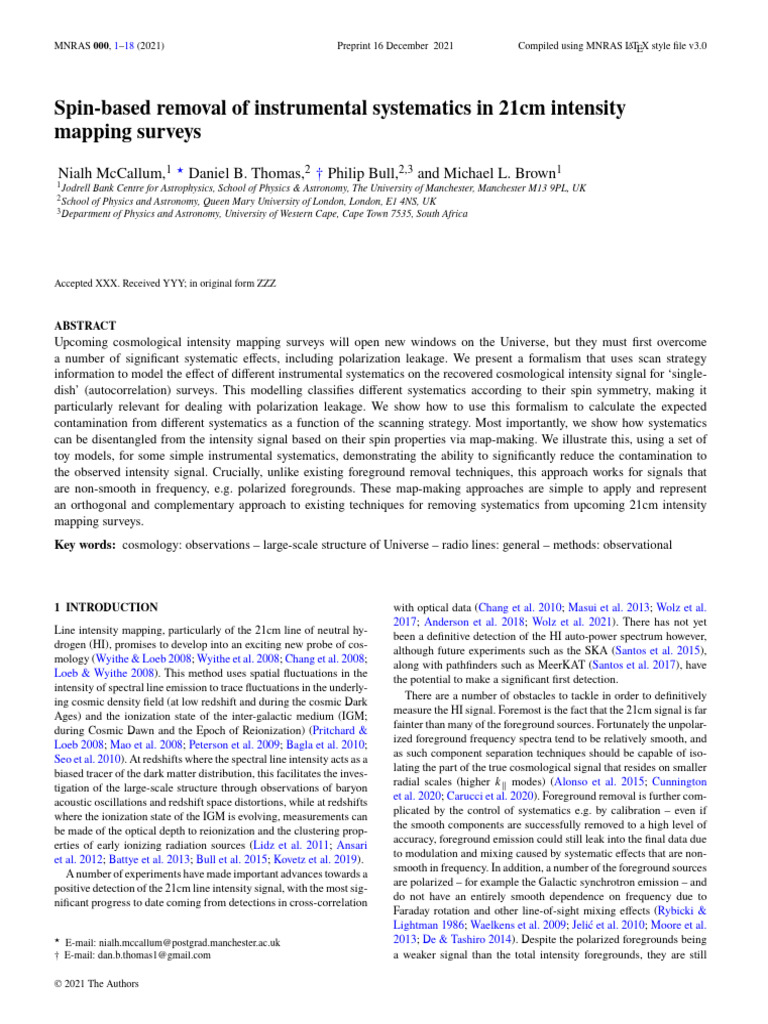 Spin-Based Removal of Instrumental Systematics in 21cm Intensity ...