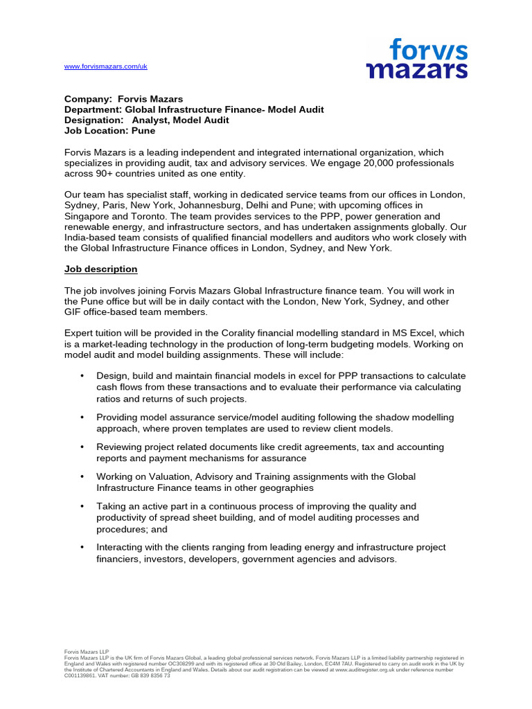 Forvis Mazars Model Audit | PDF