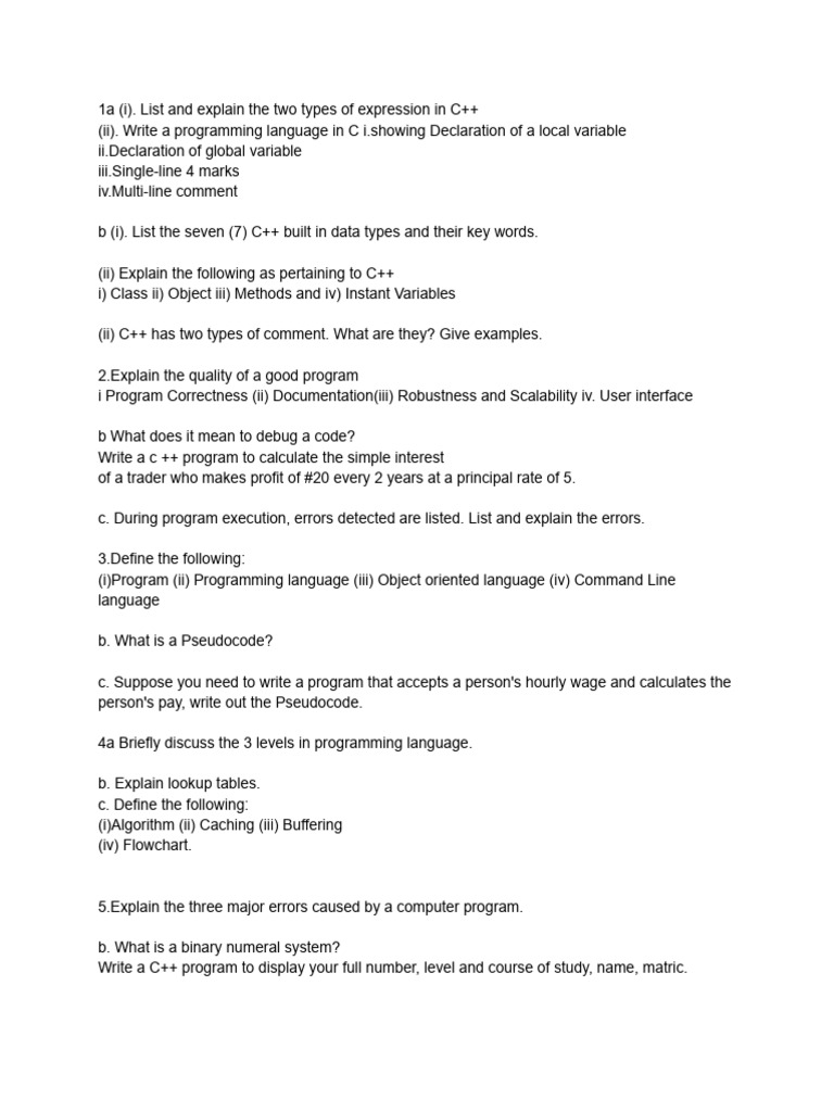 CSC 201 2021-200 | PDF