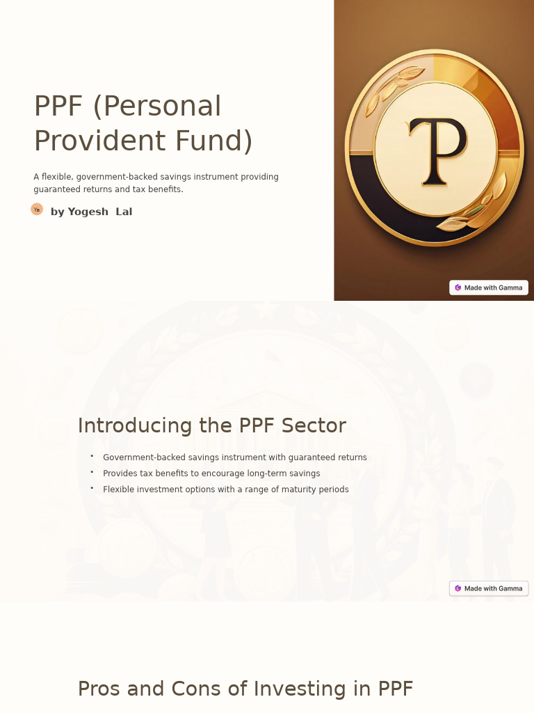 PPF (Personal Provident Fund) : by Yogesh Lal | PDF