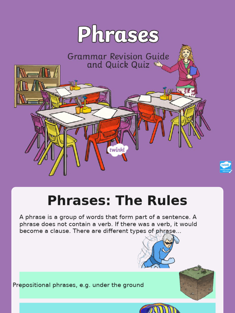 Au t2 e 2148 Phrases Grammar Revision Guide and Quick Quiz Powerpoint ...