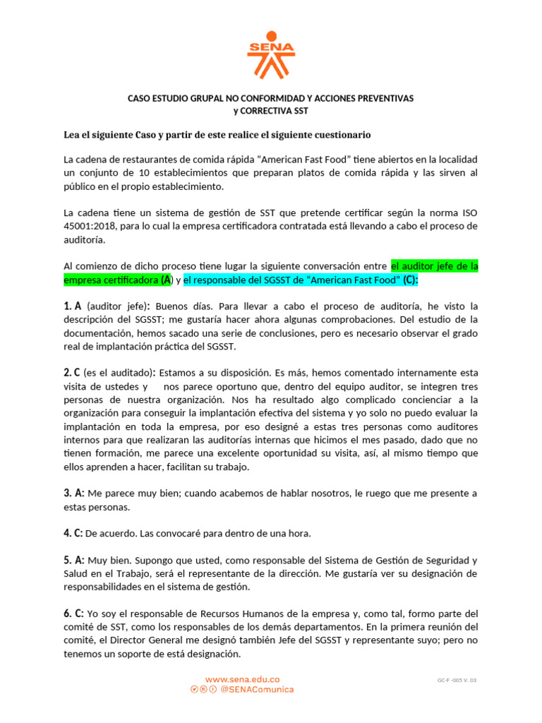 Caso Estudio American Food | PDF