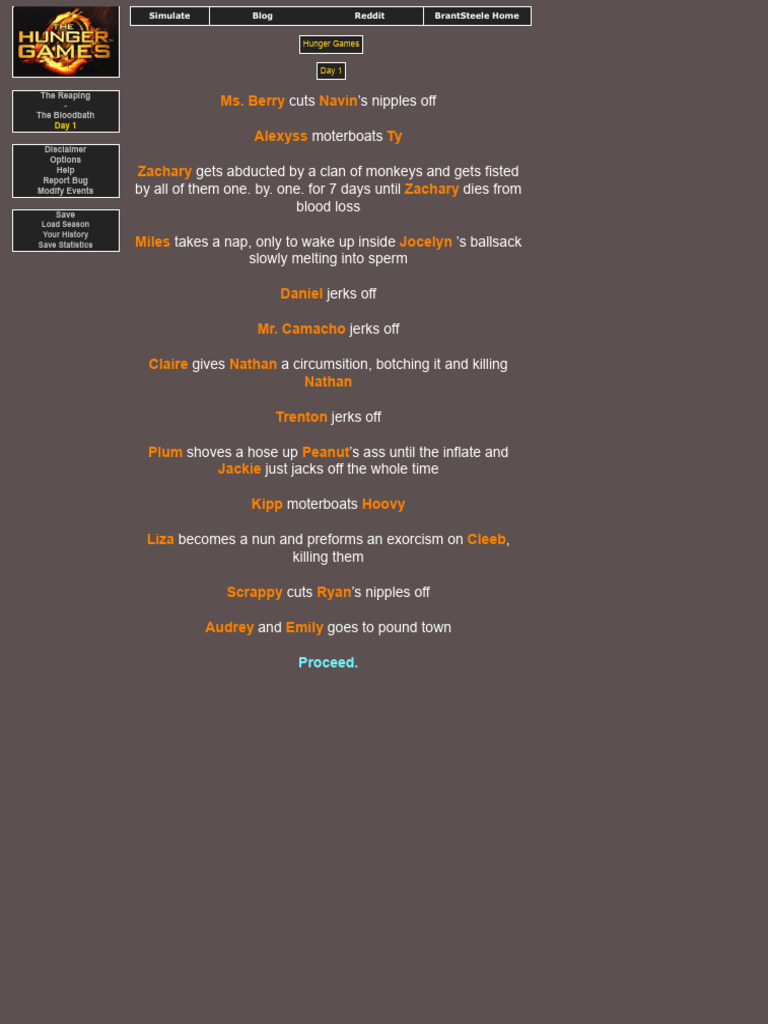 BrantSteele Hunger Games Simulator | PDF