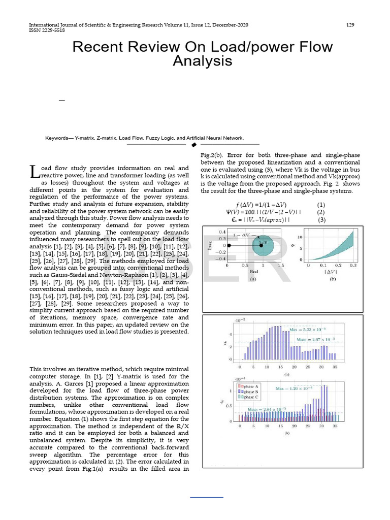 Recent Review On Load Power Flow Analysis | PDF