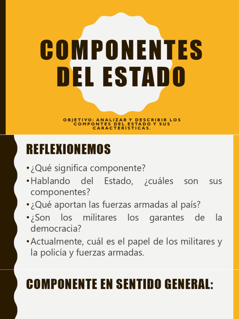 Componentes Del Estado | PDF