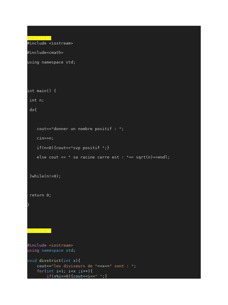 Exercice 4 | PDF | Namespace | Computer Programming