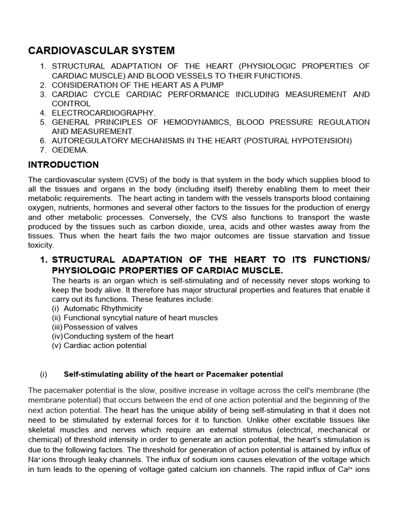 CVS by Dr. Afolabi | PDF