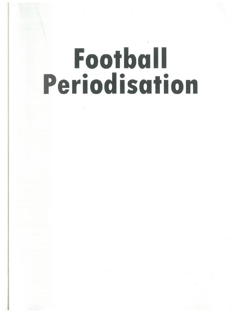 1 - Football Periodisation | PDF
