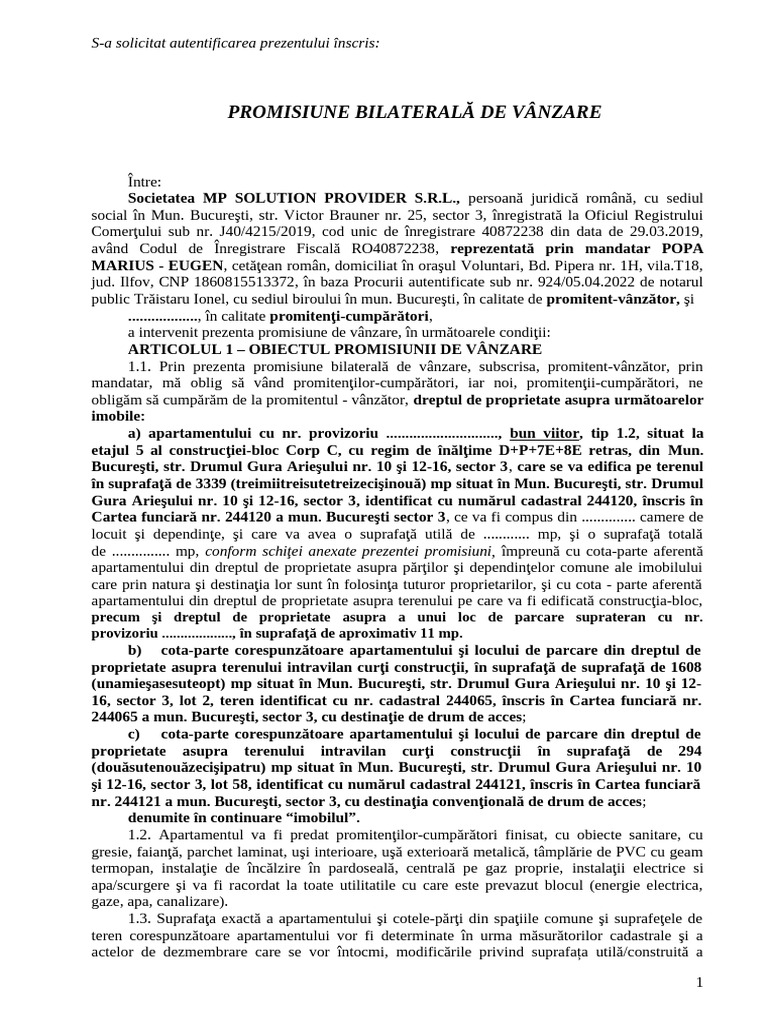 Antecontract Caisului 3 Draft Nou AP ............. | PDF