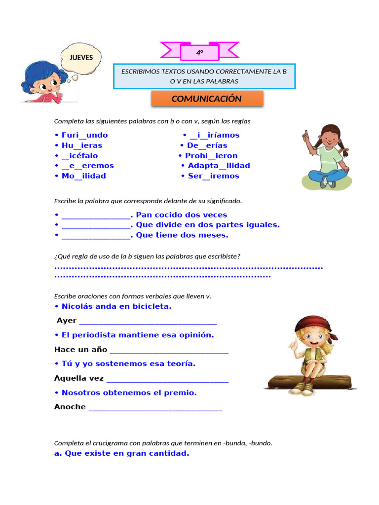 Actividad Con B O Con V Pdf