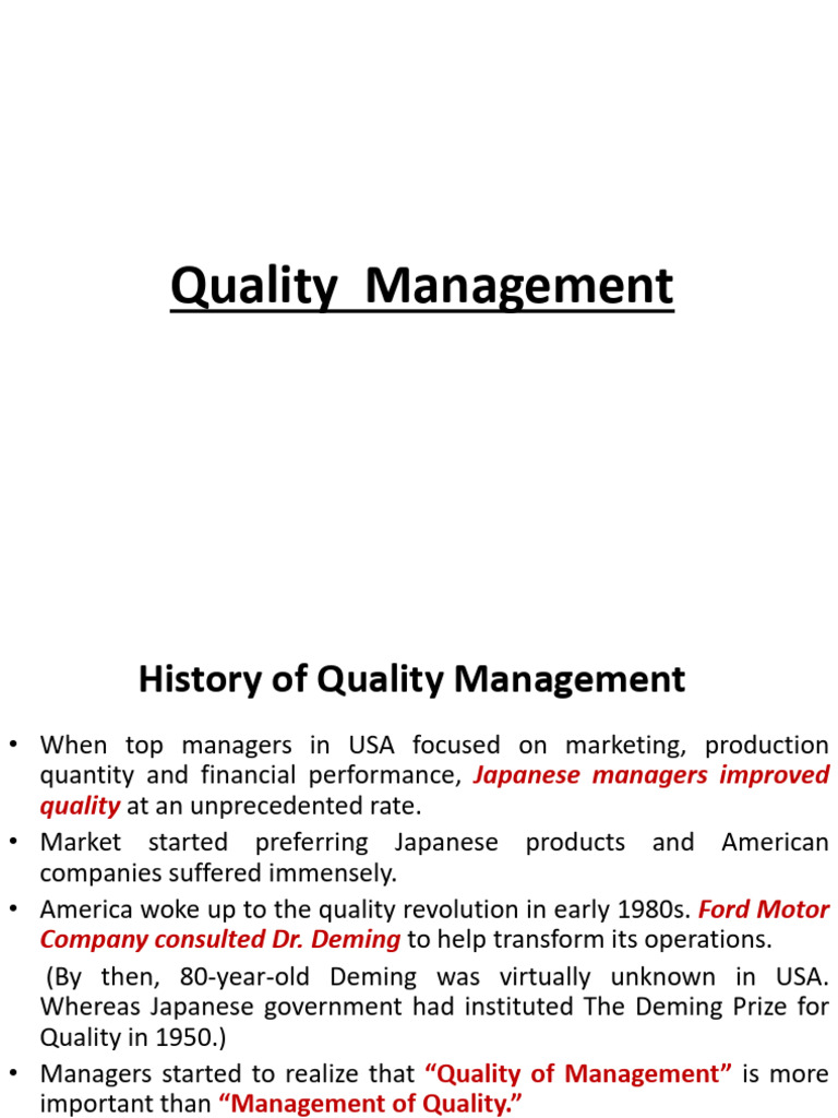 Lecture 2 Quality | PDF