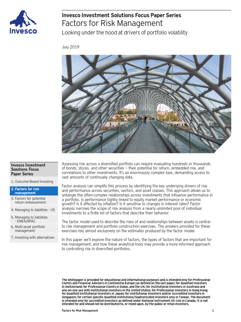 Factors For Risk Management White Paper | PDF