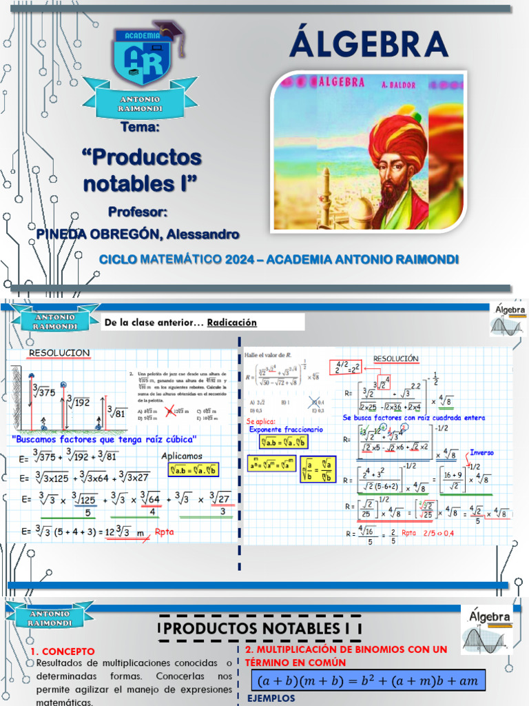 Producto Notables I-1 | PDF