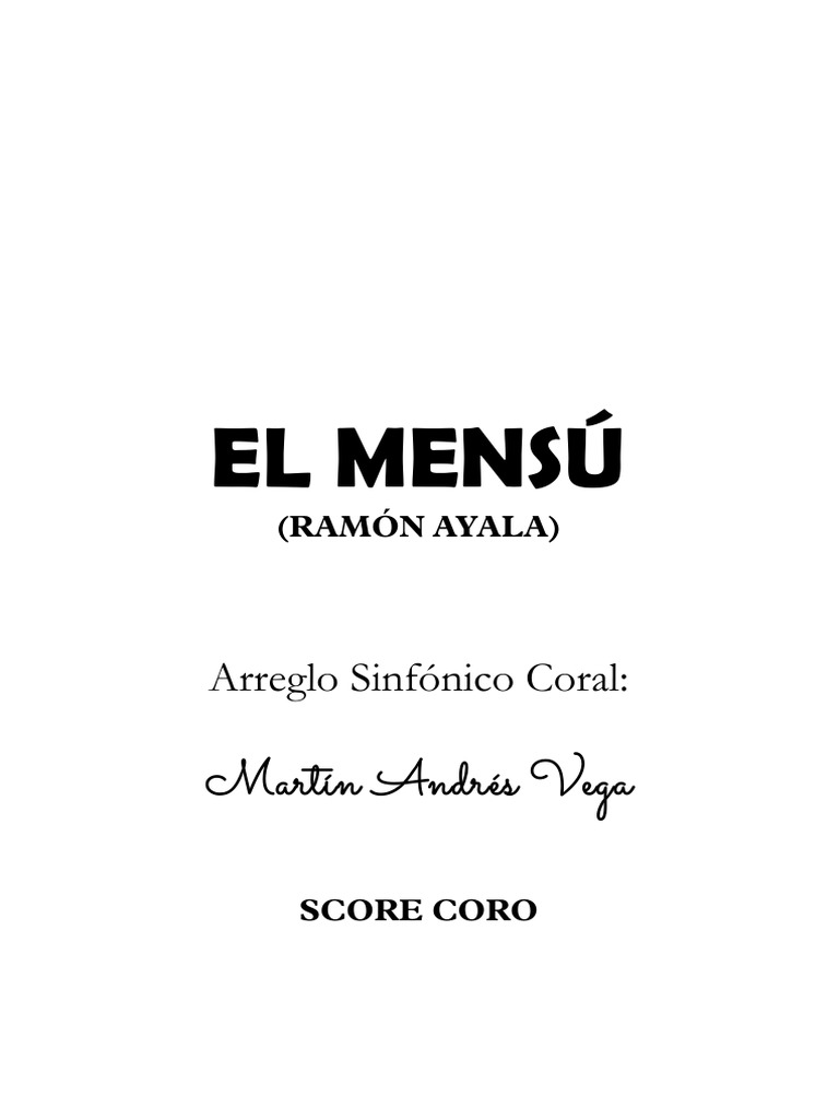El Mensú-Coro Y Solista | PDF